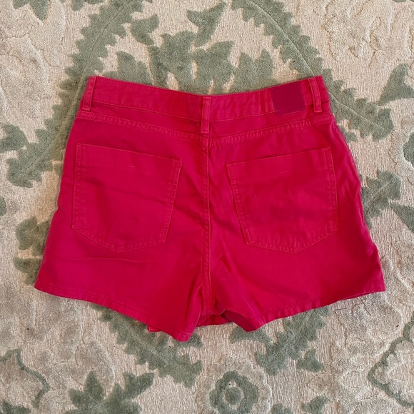 Zara | Skirts | Hot Pink Zara Denim Skort | Poshmark